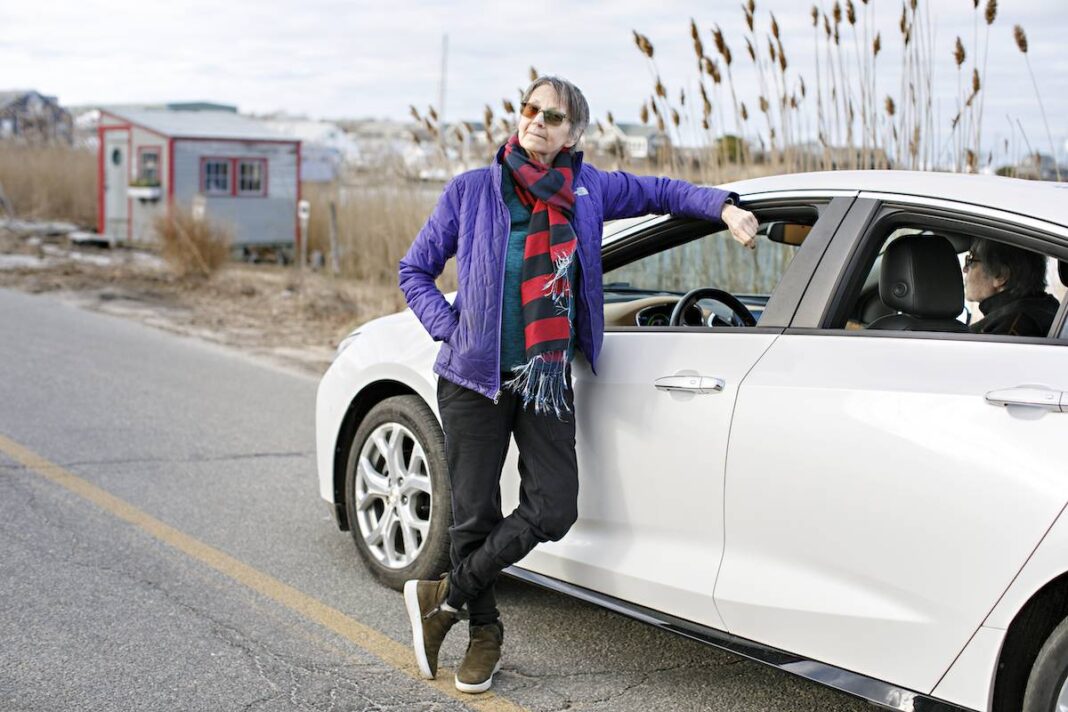 Judy Belushi Pisano and her Chevy Volt - Bluedot Living
